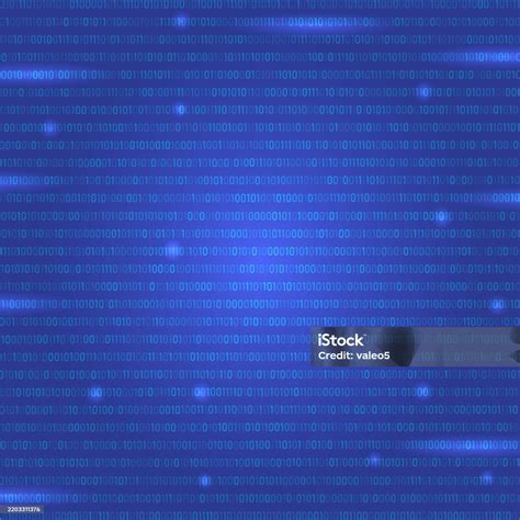 Vector Digital Data Technology Concept Blue Binary Data Software