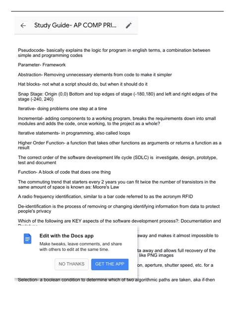 Ap Computer Science Principles Unit 1 Computer Science Stuvia Us