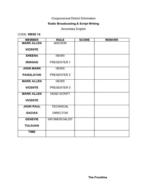 Script Pdf Entertainment Broadcasting