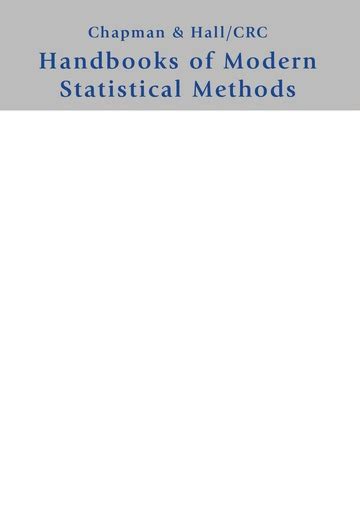 Chapman And Hall Crc Handbooks Of Modern Statistical Methods Edoardo Airoldi David Blei Elena A