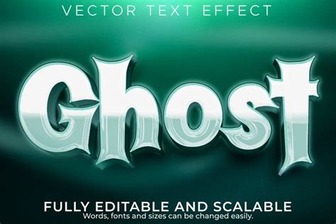 Ghost Text Effect Editable Horror And Cartoon 1562383