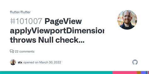 PageView ApplyViewportDimension Throws Null Check Operator Used On A Null Value Issue