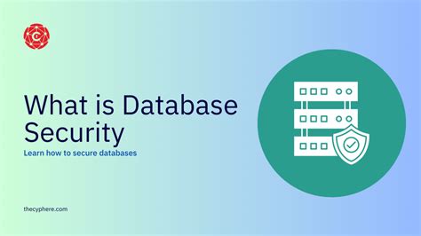 What Is Database Security Learn How To Secure Databases Cyphere