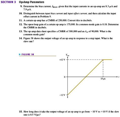 SOLVED SECTION 3 Op Parameters 9 Determine The Bias Current Ibs