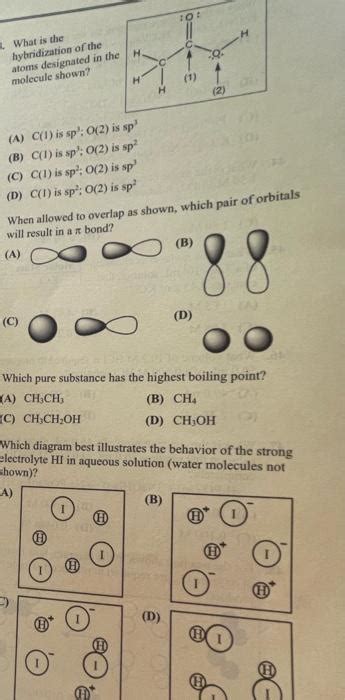 Solved What Is The Hybridization Of The Atoms Designated In