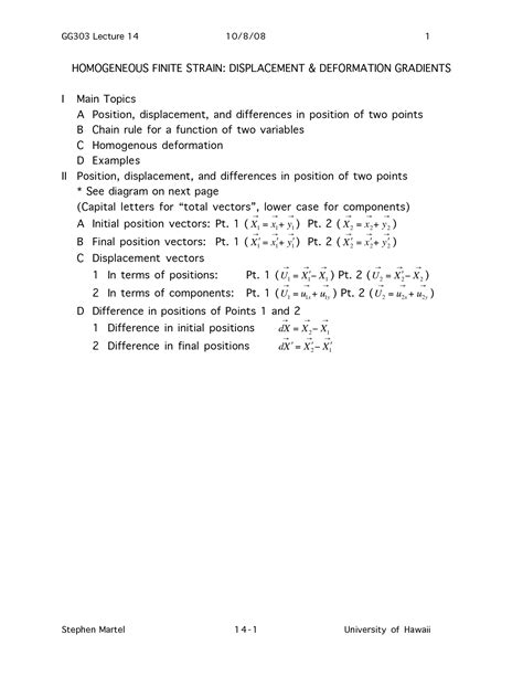 Solution Structural Geology Basic Homogeneous Finite Strain