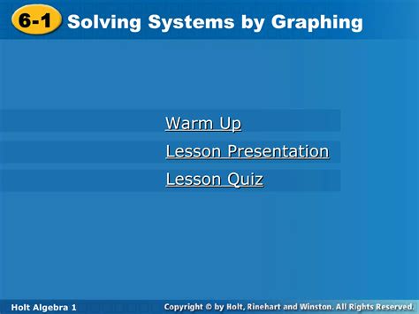 Systems Of Equations By Graphing By Graphing Sect 6 1 PPT