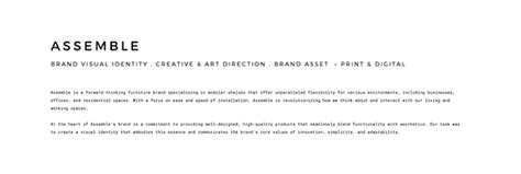 Assemble Branding Visual Identity Behance