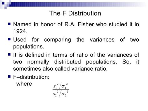 F Distribution