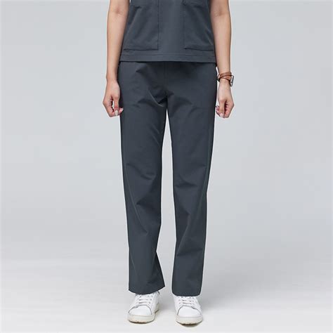 여성 배색 스크럽 팬츠 Charcoal