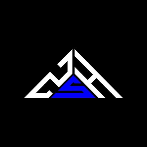 ZSH Letter Logo Creative Design With Vector Graphic ZSH Simple And Modern Logo In Triangle