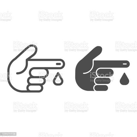 혈액 드롭 라인과 단색 아이콘 의학 개념 흰색 배경에 혈액 검사 기호 모바일 개념 및 웹 디자인을위한 윤곽 선 스타일의 액적