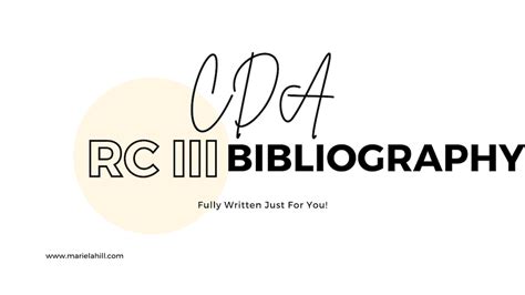 Cda Rc Iii Bibliography Fully Written Portfolio Builder Guide Tool Etsy