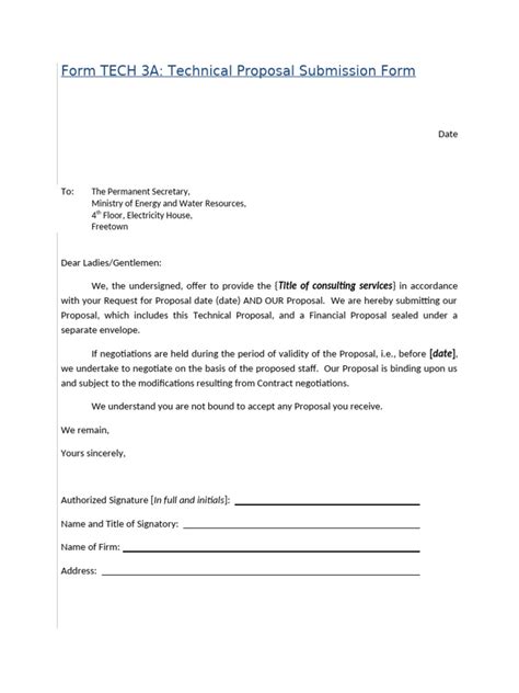 Technical Proposal Example Pdf