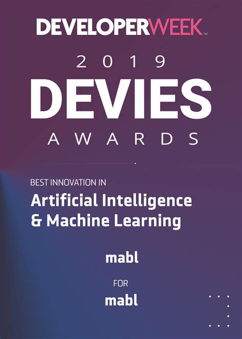 Mabl Wins 2019 Devies Award For Best Innovation In Ai And Ml