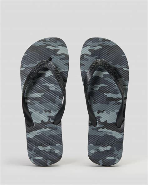 Shop Lucid Wedge Thongs In Blackcamoblack Fast Shipping And Easy