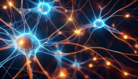 Nerve Cells Lit Up In Blue Nerve Cells Neurons Neural Network Background Image And Wallpaper