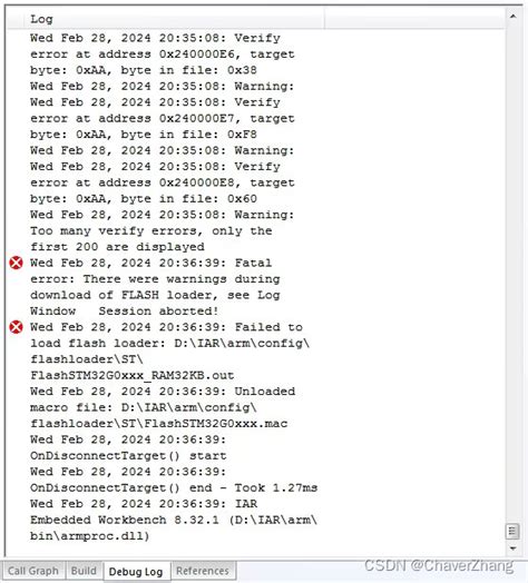 记录iar错误：fatal Error There Are Warnings During Download Of Flash Loader