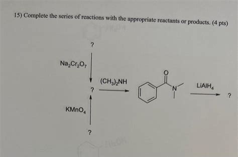 Solved Complete The Series Of Reactions With The Chegg