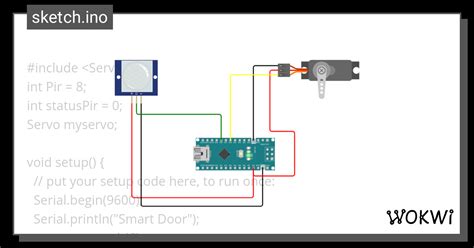 Pintuotomatis Wokwi Esp32 Stm32 Arduino Simulator