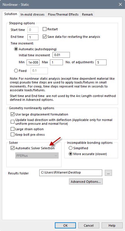 Auto Solver Selection Not Just For Linear Anymore Computer Aided