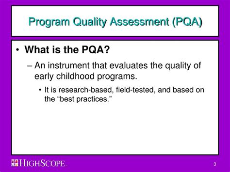 Ppt Pqa Assessing Program Quality Powerpoint Presentation Free Download Id 3356361