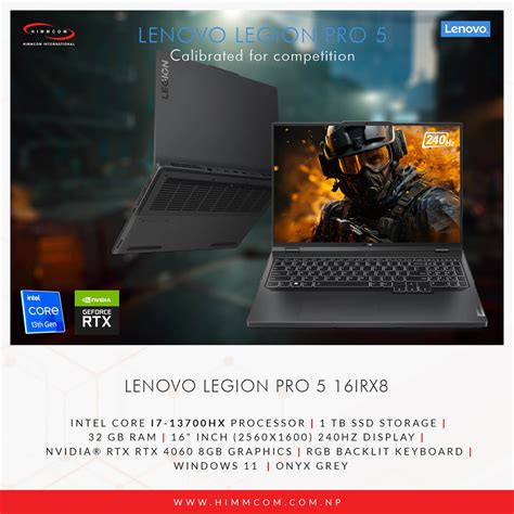 Lenovo Legion PRO IRX CORE I HX TB SSD GB RAM Display Hz RTX