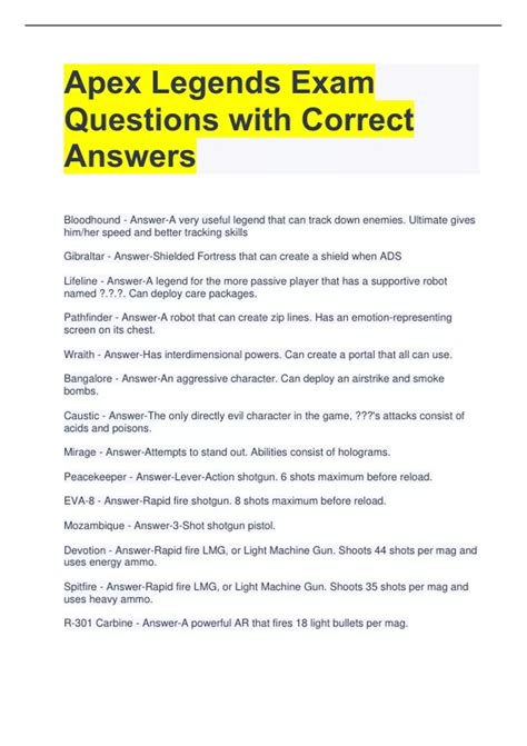 Apex Legends Exam Questions With Correct Answers Apex Legends Stuvia Us