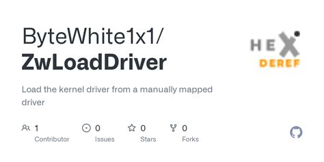 Github Bytewhite1x1zwloaddriver Load The Kernel Driver From A Manually Mapped Driver