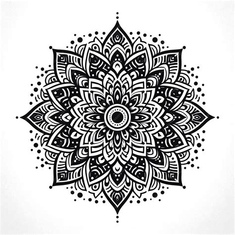 Mandala Design With Bold Geometric Patterns And Intricate Details