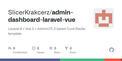 GitHub SlicerKrakcerz Admin Dashboard Laravel Vue Laravel 8 Vue 2