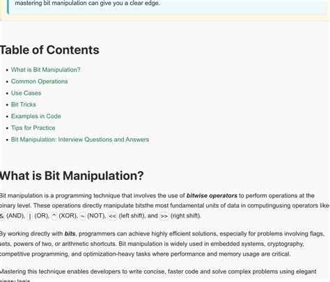 Master Bit Manipulation Master Bit Manipulation Boost Your By