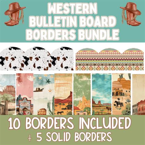 Western Bulletin Board Border Set For The Western Themed Classroom Decor
