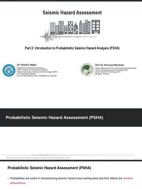 6 Probabilistic Seismic Hazard Analysis Psha Pdf Earthquakes
