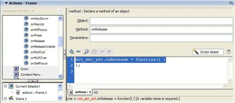 Add Frame Scripts To The Timeline By Using Script Assist Mode Adobe Flash