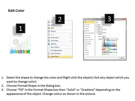 Profit Growth Graph With Gears Powerpoint Template