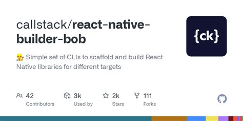 Issues Callstack React Native Builder Bob Github