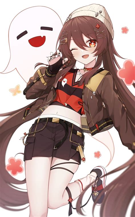 Hu Tao Boo Tao And Hu Tao Genshin Impact Drawn By Yotsuba Haru Danbooru