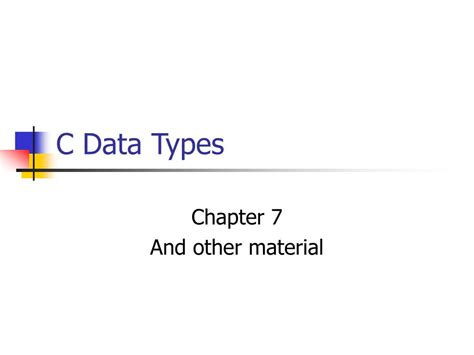Ppt C Data Types Powerpoint Presentation Free Download Id5478508