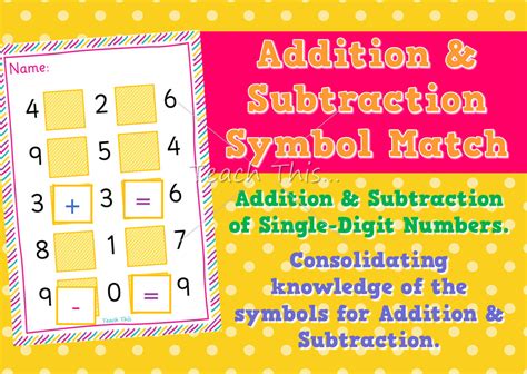 Addition And Subtraction Symbols