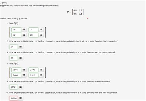 Solved Point Suppose A Two State Experiment Has The Chegg Com