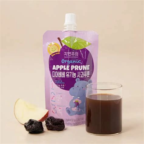 이마트 자연주의 디어베베 유기농 사과푸룬 일러스트레이션 By 지은그림 포트폴리오 노트폴리오
