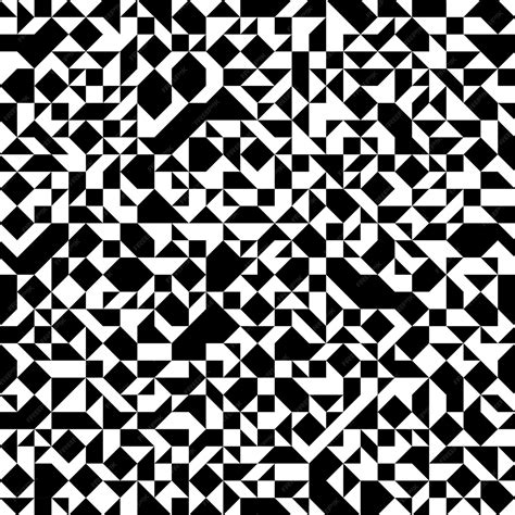 Premium Vector Mosaic Seamless Pattern Geometric Chaotic Tiling Vector Background For