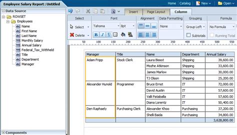 Creating A Bi Publisher Layout Template