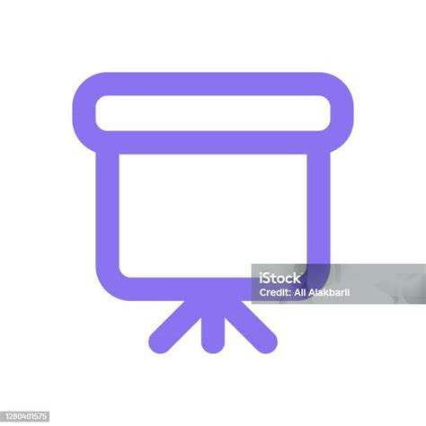 평면 디자인 스타일의 간단한 프리젠 테이션 아이콘 그림 교실 훈련 강의 표지판 교사 교육 관련 직업에 대한 스톡 벡터 아트 및