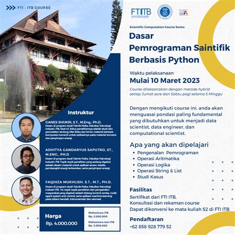 dasar pemrograman saintifik berbasis python faculty of industrial