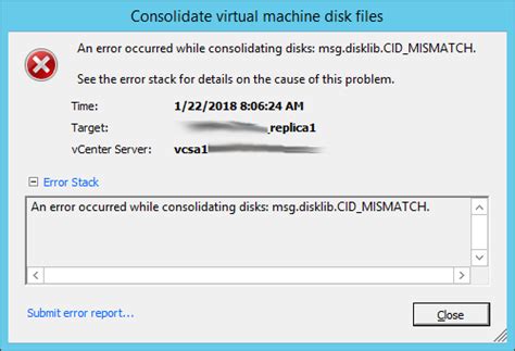 Invalid Snapshot Configuration