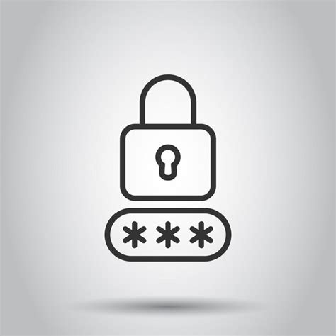 Premium Vector Login Icon In Flat Style Password Access Vector Illustration On White Isolated