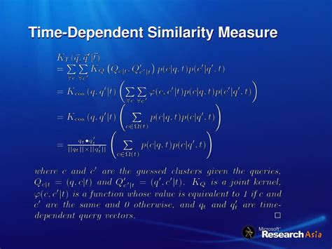 Ppt Time Dependent Similarity Measure Of Queries Using Historical Click Through Data