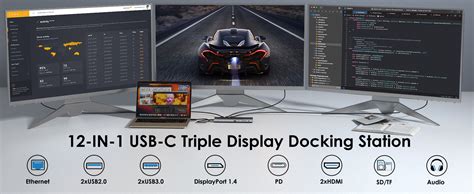 Wavlink Usb C Docking Station Usb C Dock Triple Display Pd 85w Usb Type C Hub With